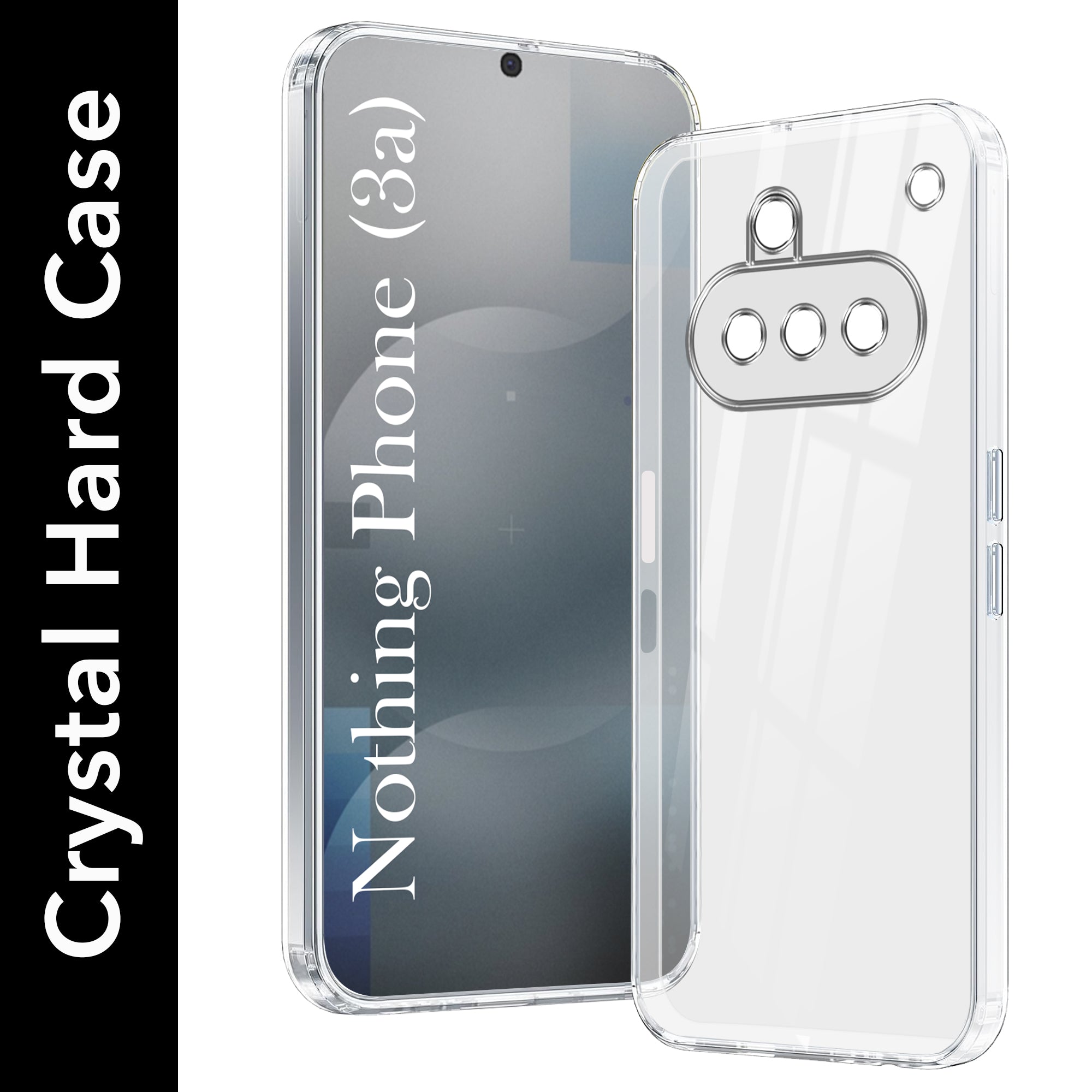 For Nothing Phone 3A Back Cover Case (Hybrid Crystal panel with Side S ...