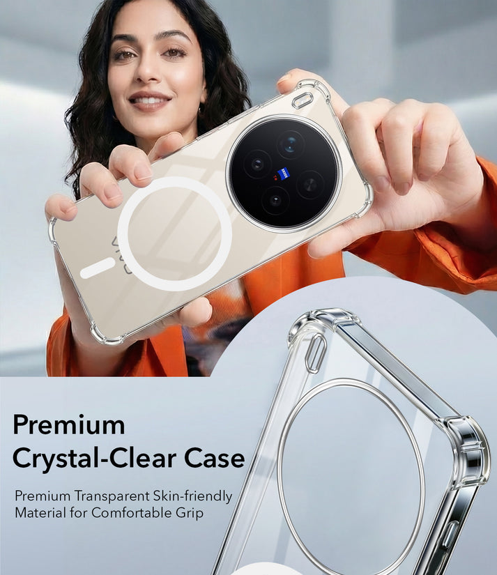 For Vivo X300 Pro Back Cover Shockproof Crystal-Clear (Magsafe Wireles ...