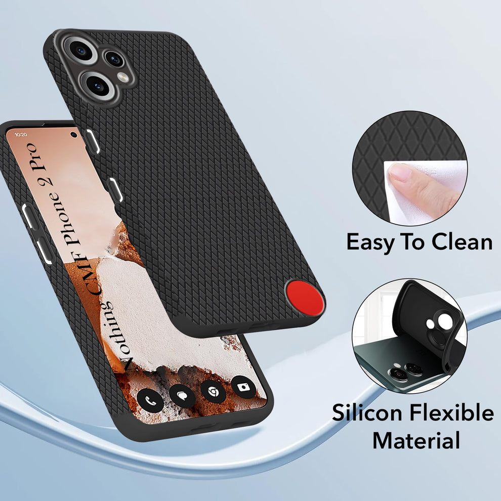 For Nothing CMF Phone 2 Pro Back Cover Case (Liquid Silicone | Side Gr ...