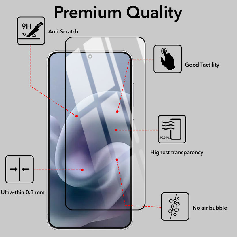 Tempered Glass For Motorola Moto G86 Power Military-Grade Gorilla Scre ...