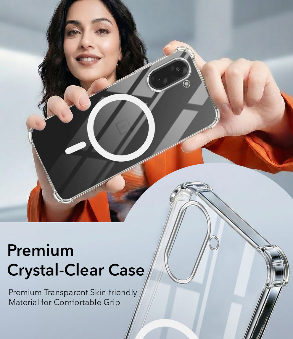 For Oneplus Nord CE 5 Back Cover Shockproof Crystal-Clear (Magsafe Wir ...